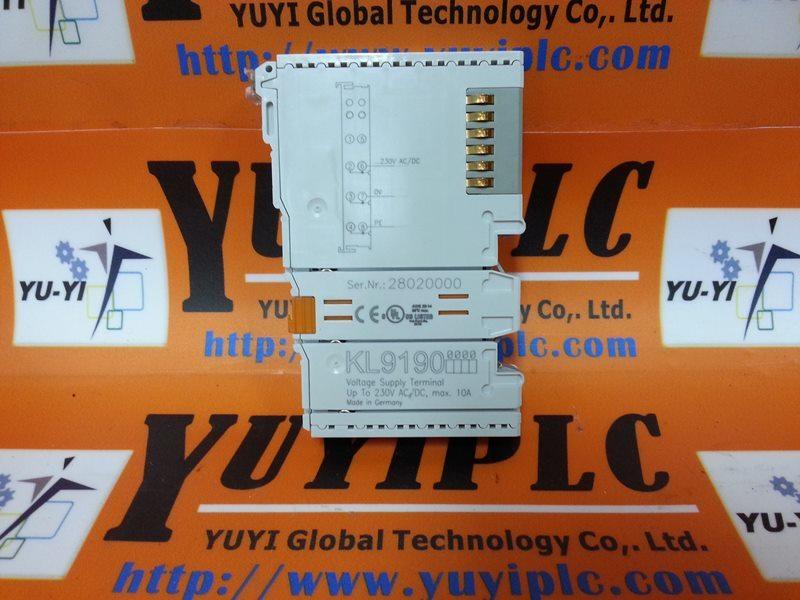 BECKHOFF KL9190 VOLTAGE SUPPLY TERMINAL - 裕益科技自動化設備可程式編碼器PLC分散式控制系統DCS